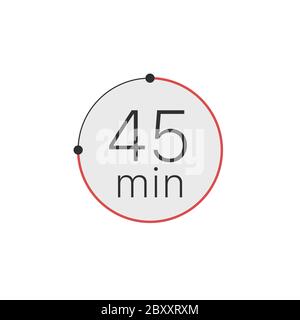 45 minutes digital timer stopwatch icon vector for graphic design, logo ...