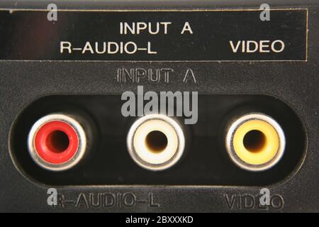 Audio/video input/output jacks Stock Photo - Alamy