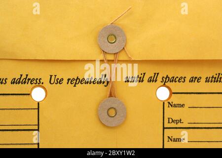 A interoffice envelope background Stock Photo - Alamy