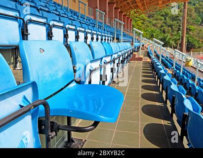 Colorful of stadium seats in texture or background Stock Photo - Alamy