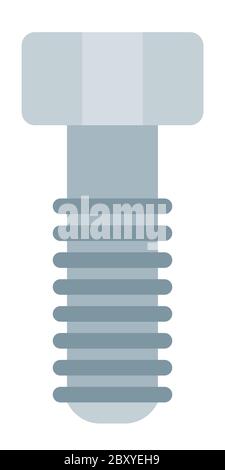 Set of bolt and hex nut isolated on white background. Realistic 3d ...