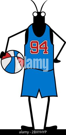 Basketball ball sport cartoon blue lines Stock Vector Image & Art - Alamy