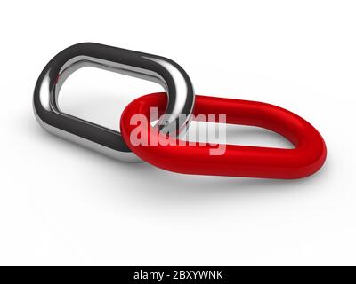Red and white chain isolated, 3D rendering Stock Photo - Alamy