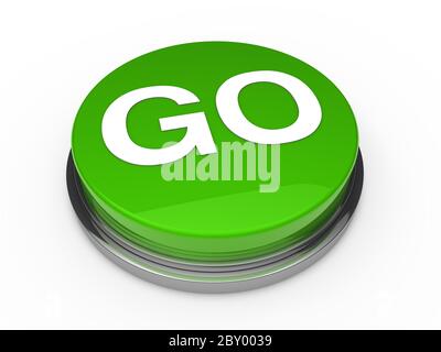 go green button in 3d style isolated on white Stock Photo - Alamy