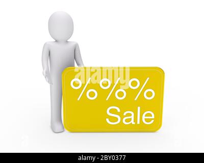 3d man sale card Stock Photo - Alamy