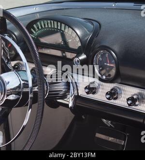 American classic car bullet style tail lights Stock Photo - Alamy