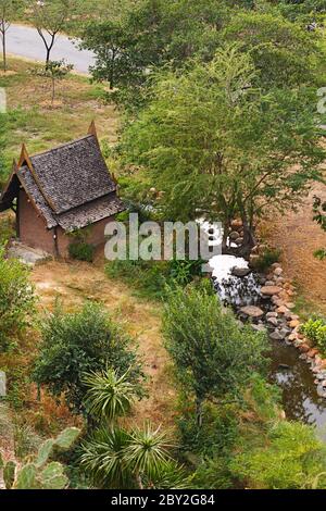 Aerial photo of Ancient city, Ancient Siam, Muang Boran in Bangkok ...