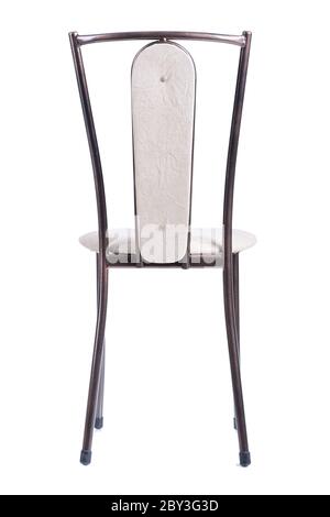Single vintage white kitchen chair Stock Photo - Alamy