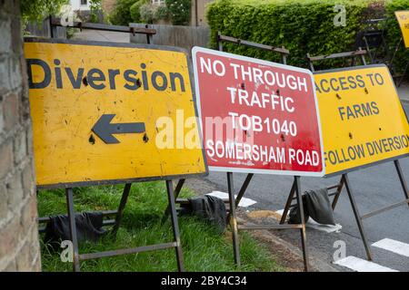 Newly erected signage is seen on the A299 leading to the Thanet Parkway ...
