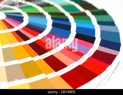 Pantone, cmyk, ral sample colors catalogue. color swatches Stock Photo ...