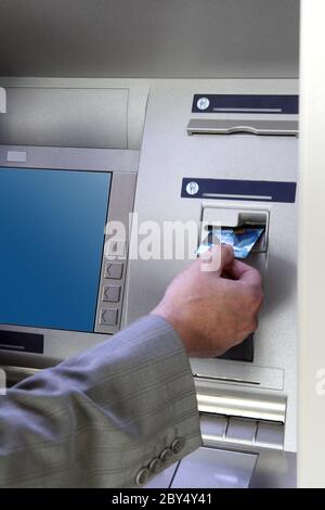 Slot for inserting a cash card / credit card into a vending machine ...