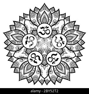 mandala hindu decoration Stock Vector Image & Art - Alamy