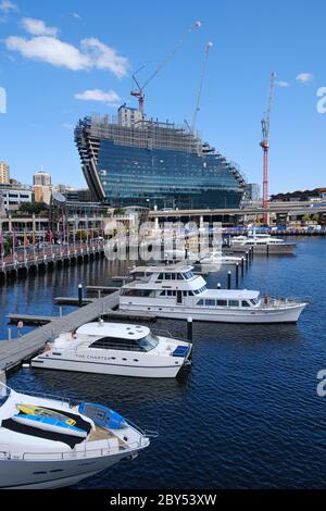 The Ribbon Building under construction at Darling Harbour, Sydney ...