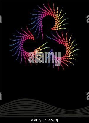 Background Composition Spectrum, Web Template (Halftone Stock Vector ...