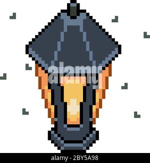 vector pixel art lamp isolated cartoon Stock Vector Image & Art - Alamy