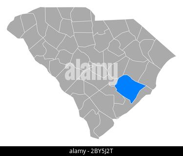 Map of Berkeley in South Carolina Stock Photo - Alamy