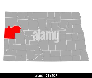 Map of McKenzie in North Dakota Stock Photo - Alamy