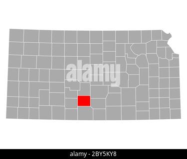 Map of Pratt in Kansas Stock Photo - Alamy