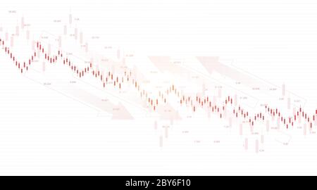 Trading background, wallpaper. Financial candlestick chart, support and ...