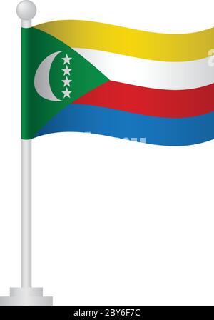 State table flag of Comoros. National symbol, vector illustration Stock ...