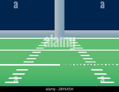 american football field scene icon vector illustration design Stock ...