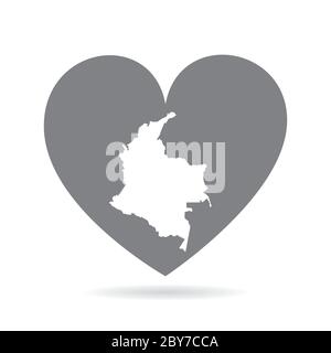 Colombia 3D map with green recycle sign. 3D Rendering Stock Vector ...