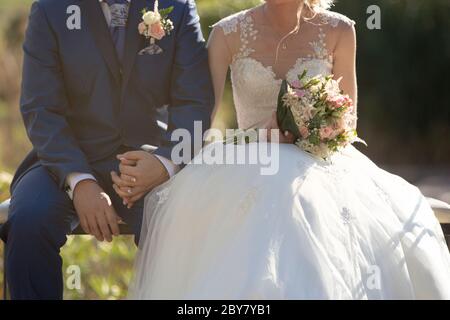 Wedding ceremony. Wedding congratulation shaking hands. Wedding ...