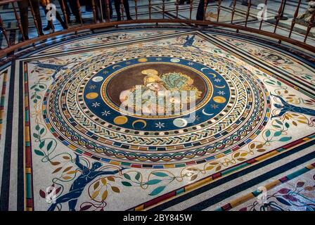 The Greek Cross Room at the Vatican Museum featuring a mosaic floor by ...