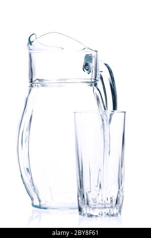 Empty pitcher for juice or milk Stock Photo - Alamy