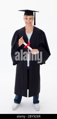 Teen Guy Celebrating Graduation Stock Photo - Alamy