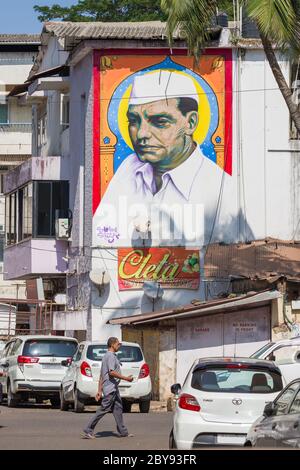 Mural on a wall Panaji Goa Stock Photo - Alamy