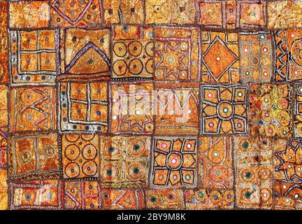 Old Indian patchwork carpet, Rajasthan, India, Azia Stock Photo - Alamy