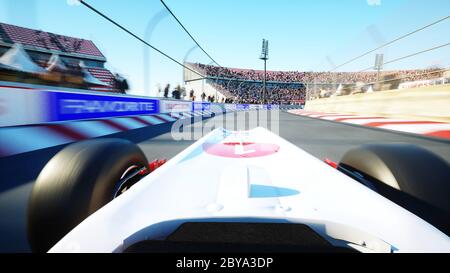 Race car. Very fast driving. Succes concept. 3d rendering Stock Photo ...