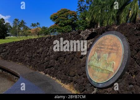 Shinmachi Tsunami Memorial, Wailoa State Park, Hilo City, Hawaii, USA ...