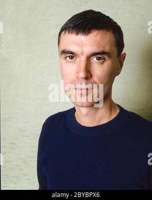 Singer, songwriter and guitarist David Byrne of Talking Heads is shown ...