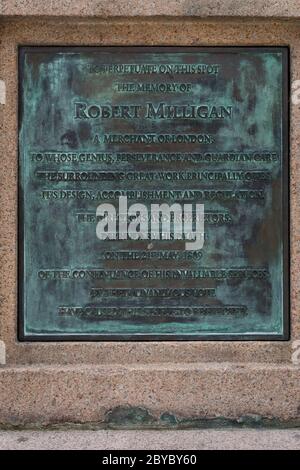 Statue of Robert Milligan West India Docks London England Stock Photo ...