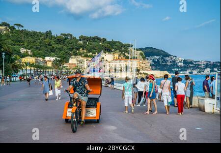 Opera Beach promenade at the Nice waterfront, French Riviera, Provence ...