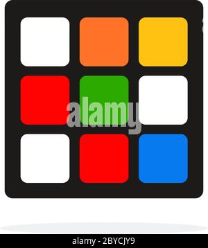 flat rubik cube design Stock Vector Image & Art - Alamy