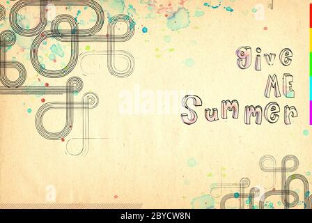 A hand drawn texture. Give me summer! Stock Photo - Alamy