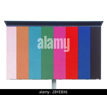 Colour bars television test pattern on a screen Stock Photo - Alamy