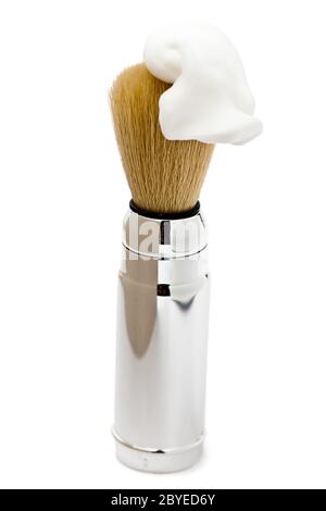 Small White Shaving Foam isolated on white background. Small White ...