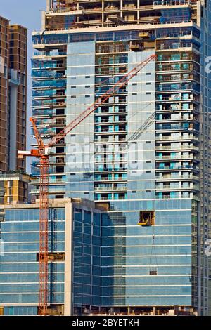 Skyscraper buildings in Bangkok under evening twilight sky Stock Photo ...