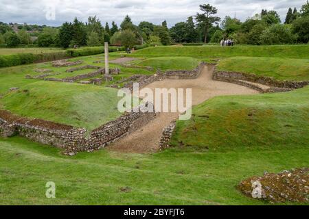 St Albans - Verulamium - The Roman Theatre Stock Photo - Alamy