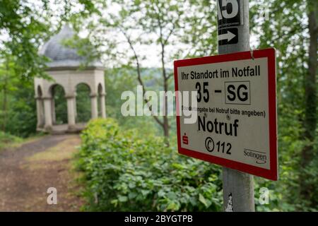 Rescue point system in German forests, on boards locations are ...
