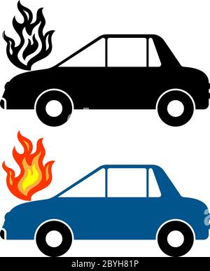 Car wheel with fire flame, car service emblem Stock Vector Image & Art ...