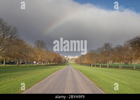 Rainbow over windsor castle Stock Photo - Alamy