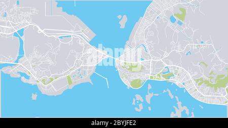 Downtown vector map of Ha Long, Vietnam. This printable map of Ha Long ...