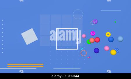 colage with geometric 3D and 2D shapes Stock Photo - Alamy