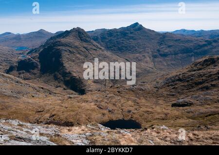 Ben Aden (Beinn an Aodainn) and Sgurr na Ciche from Bealach a Choire ...