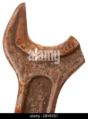 Close-up broken wrench isolated on white background Stock Photo - Alamy